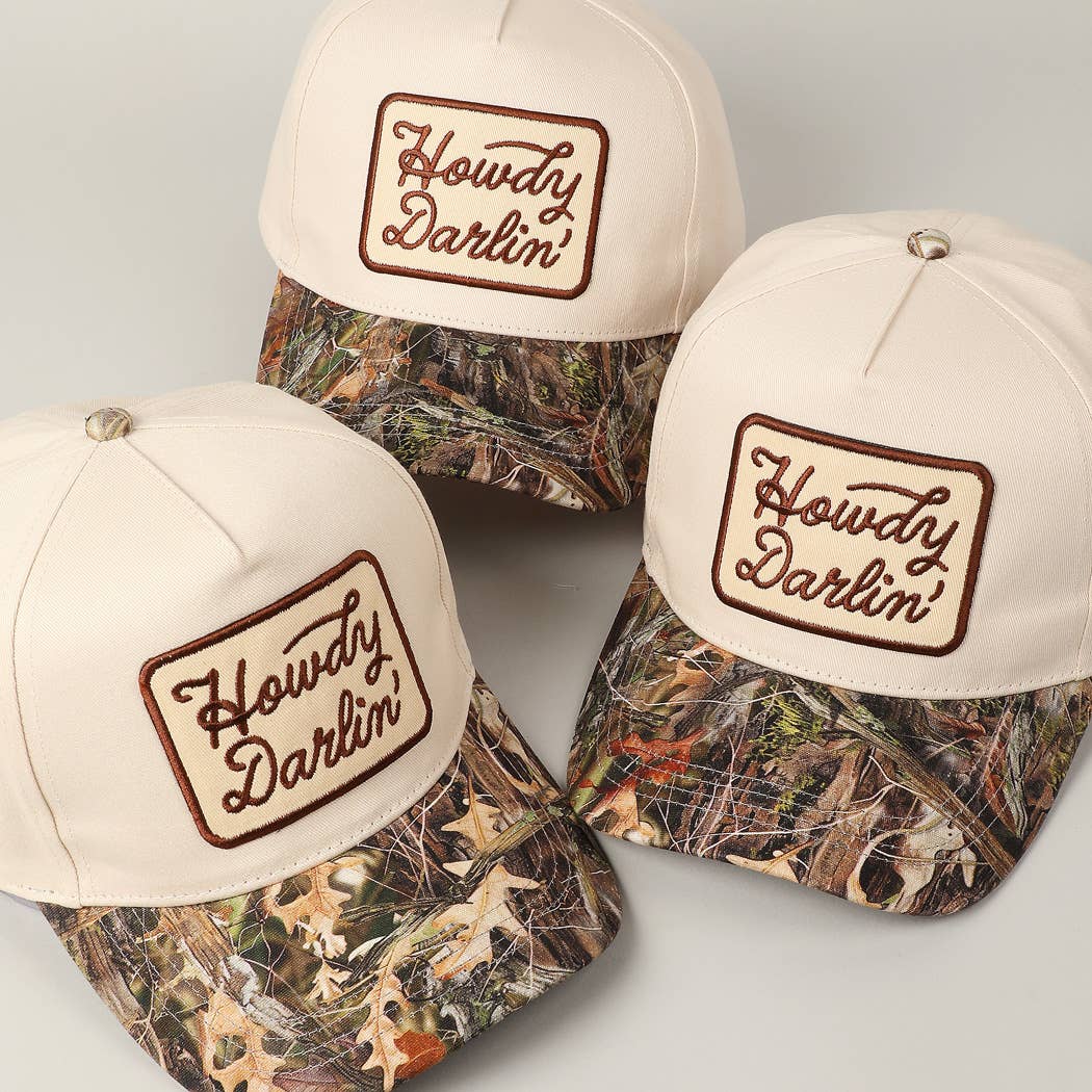 Howdy Darlin' Embroidery Patch Cap – Gone Country Couture